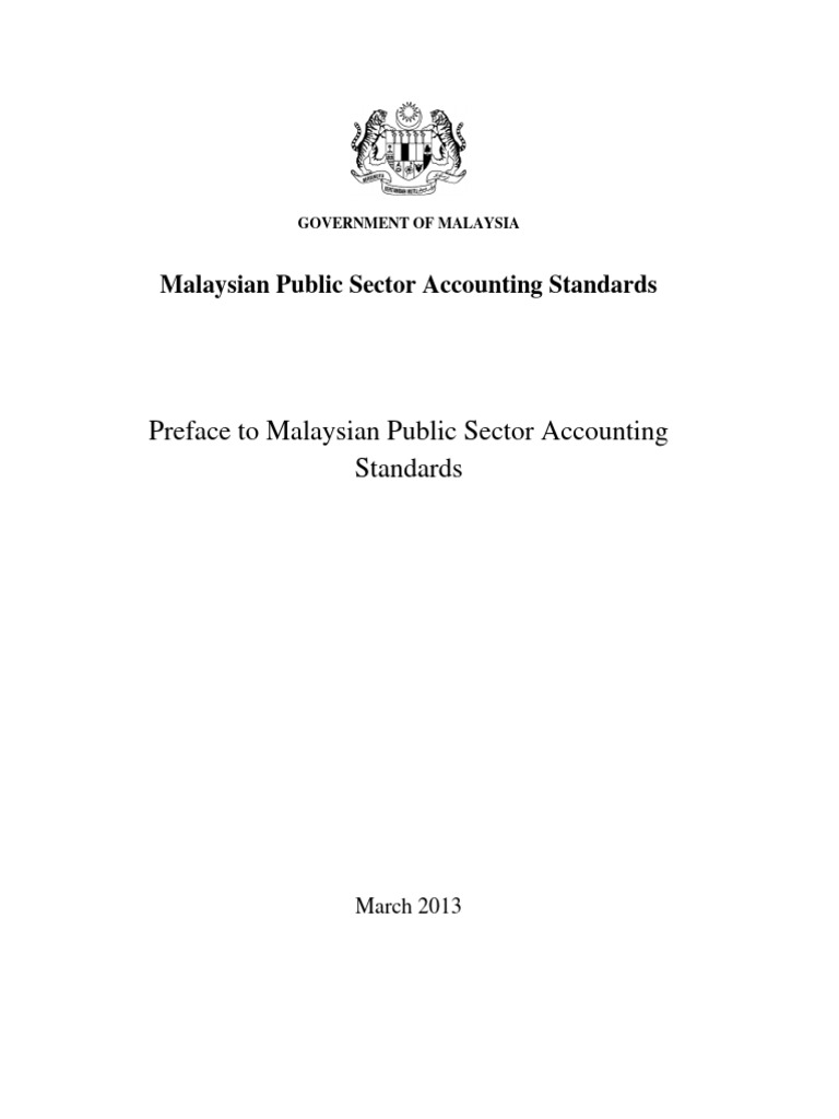 Preface To Malaysian Public Sector Accounting Standards | PDF ... Preface To Malaysian Public Sector Accounting Standards | PDF ...