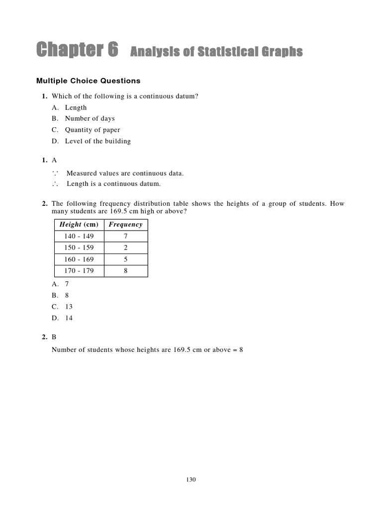 S2 CH 6 Analysis of Statistical Graphs | PDF