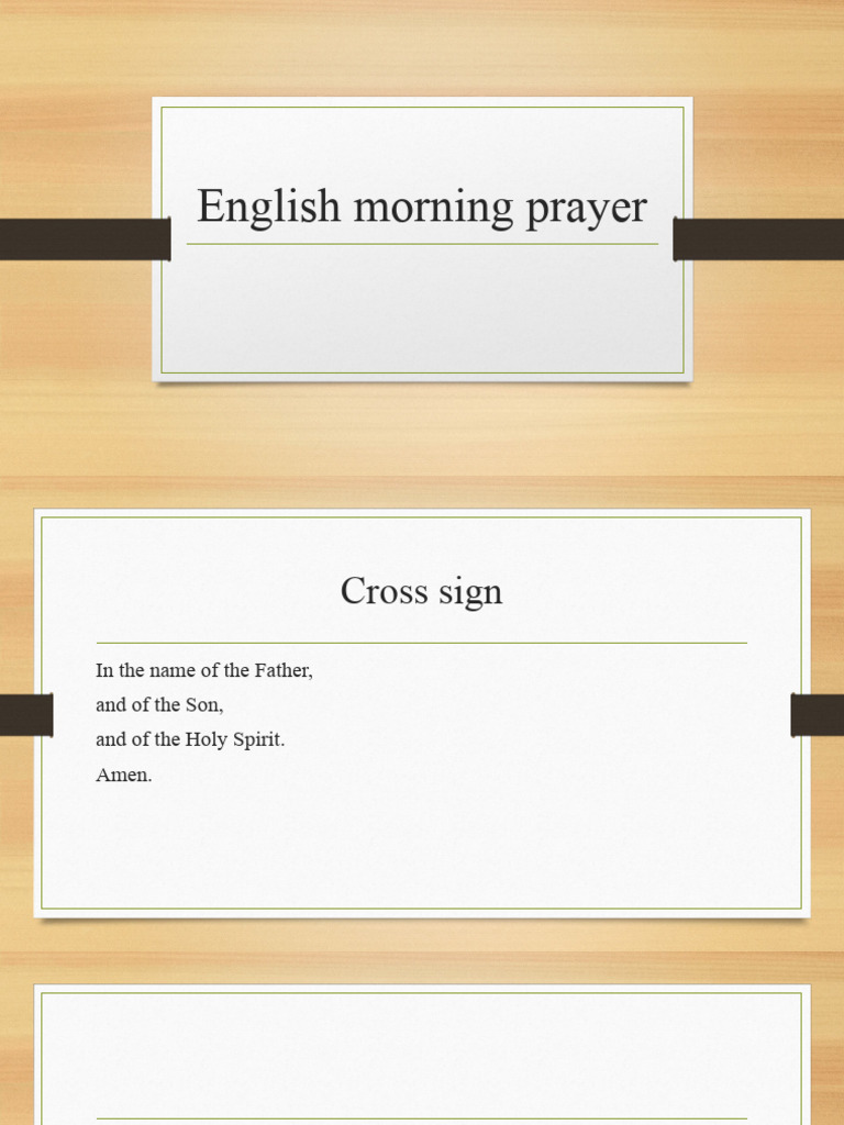 English Prayer | PDF | Lord's Prayer | Prayer