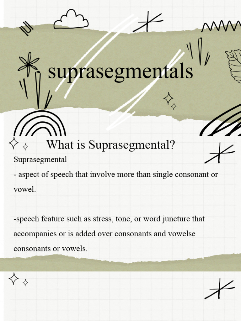 Suprasegmentals in Speech | PDF | Stress (Linguistics) | Tone (Linguistics)