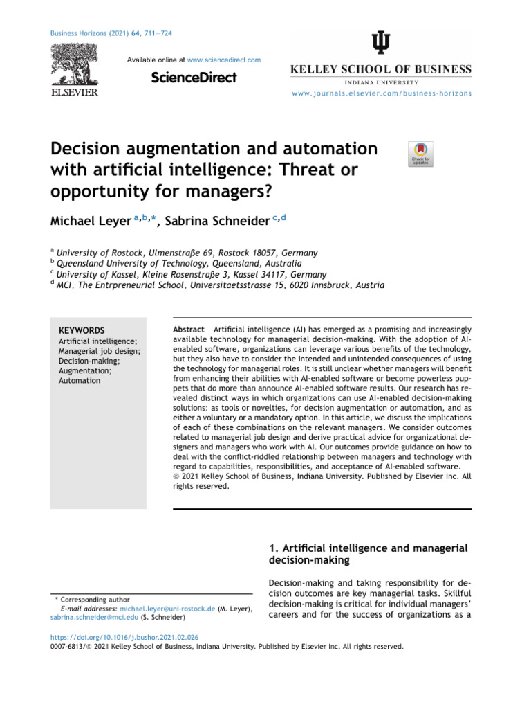 02) Decision Augmentation & Automation With AI | PDF | Artificial Intelligence | Intelligence ...