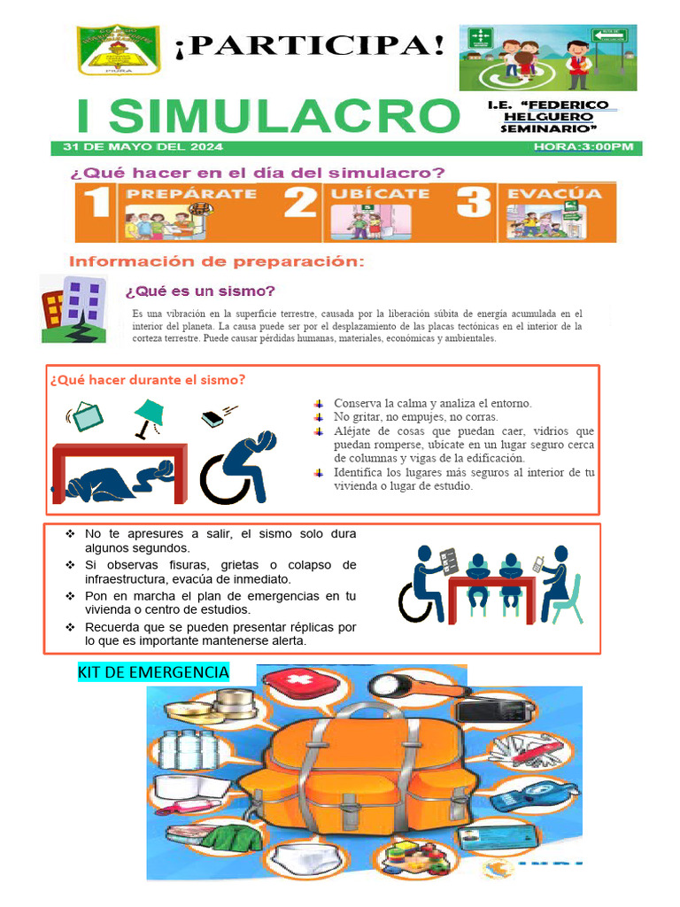 Infografia de Los Simulacros | PDF | Temblores | Ciencias Naturales