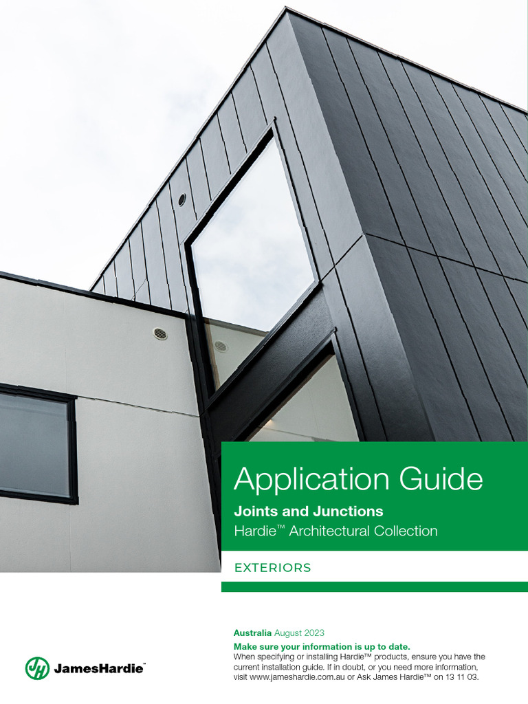 James Hardie Application Guide Joints and Junction | PDF | Concrete | Materials