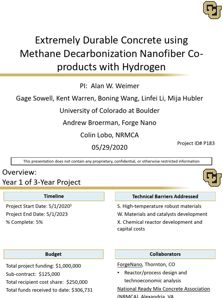 Extremely Durable Concrete Using Methane Decarbonization Nanofiber ...