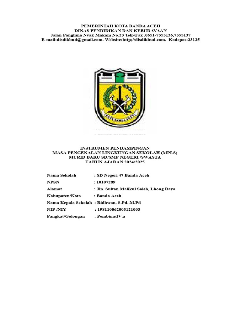 Instrumen MPLS 2024 | PDF