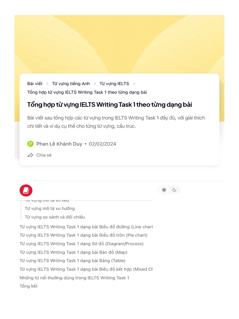 Ielts Writing Task 1 Vocabulary Theo Tá Ng Dáº Ng Bã I Pdf