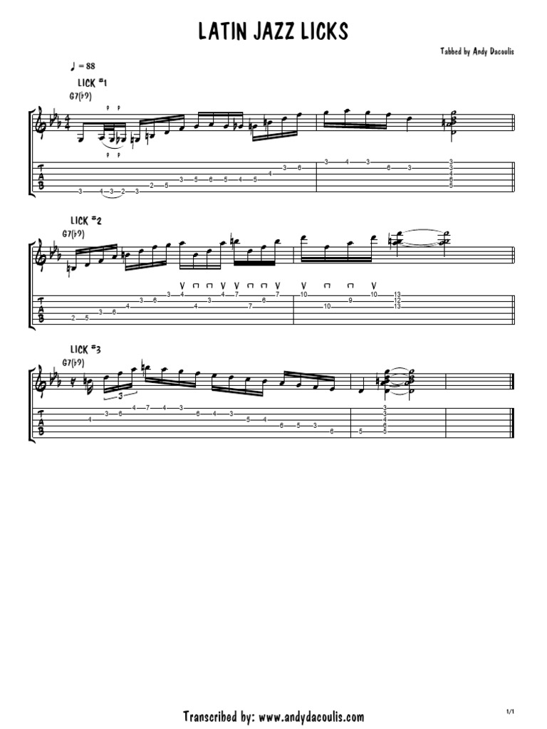 Latin Jazz Licks | PDF