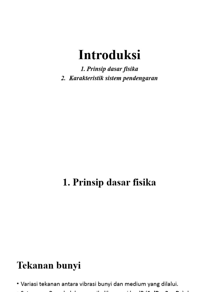 Prinsip Dasar Akustik | PDF
