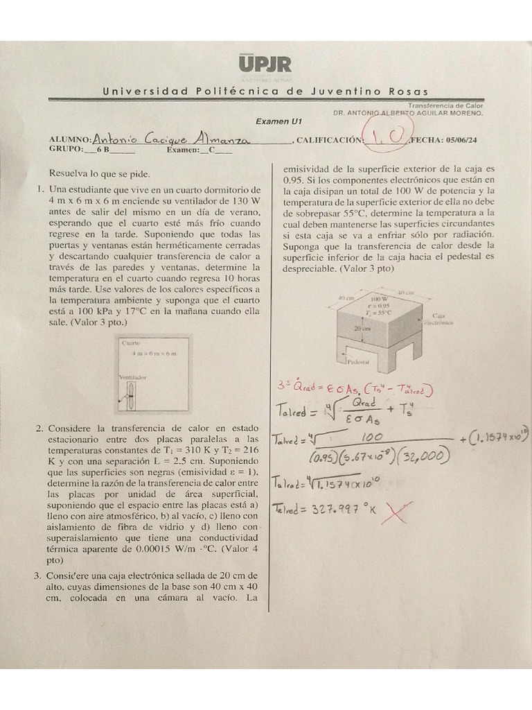 Cacique Almanza Antonio Examen EU1 | PDF