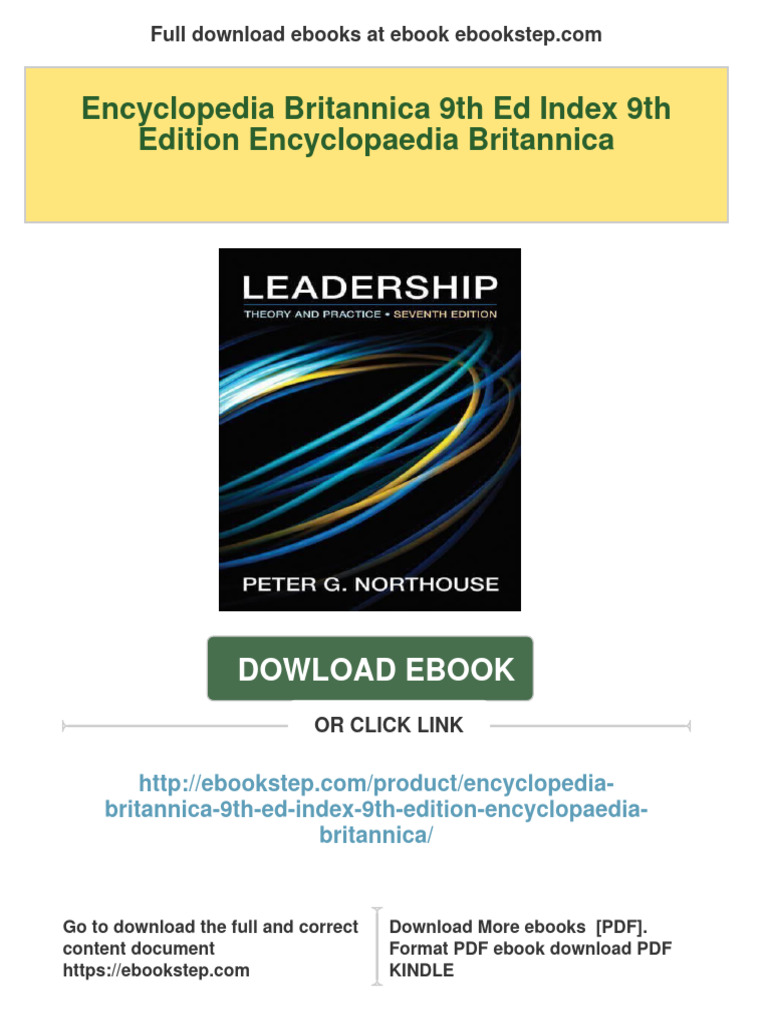 Full Download Encyclopedia Britannica 9th Ed Index 9th Edition ...