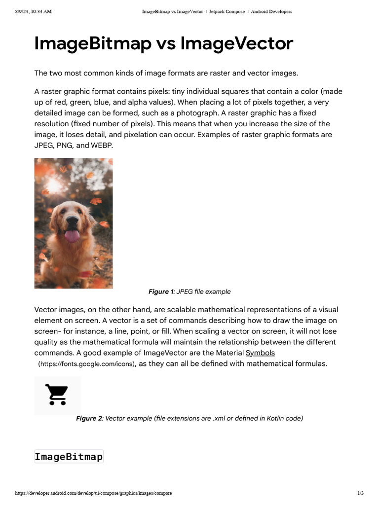 ImageBitmap Vs ImageVector - Jetpack Compose - Android Developers | PDF | Software | Computer ...