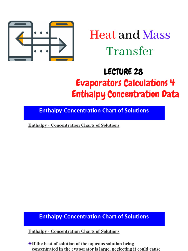 CHE133P - Lecture28 - Evaporators - Calc 4 - Enthalpy Concentration-Final | PDF | Steam ...
