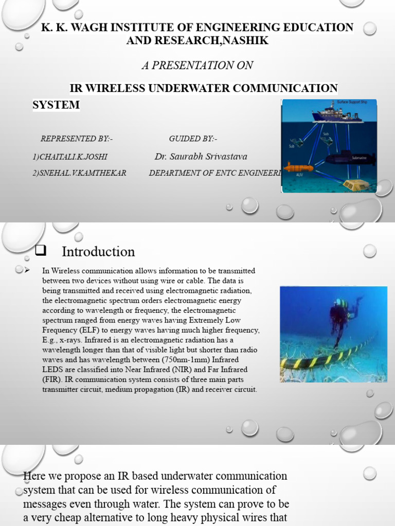 Ir Underwater Communication - pptx8454 | PDF | Infrared | Arduino
