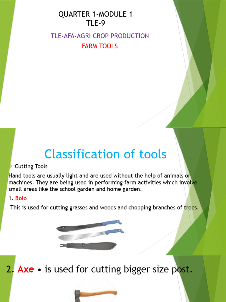 Tle 9 Afa | PDF | Agricultural Machinery | Tillage