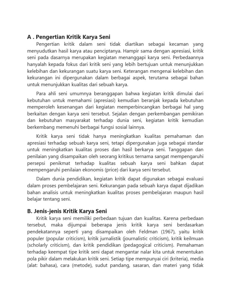 Kritik Karya Seni Rupa | PDF