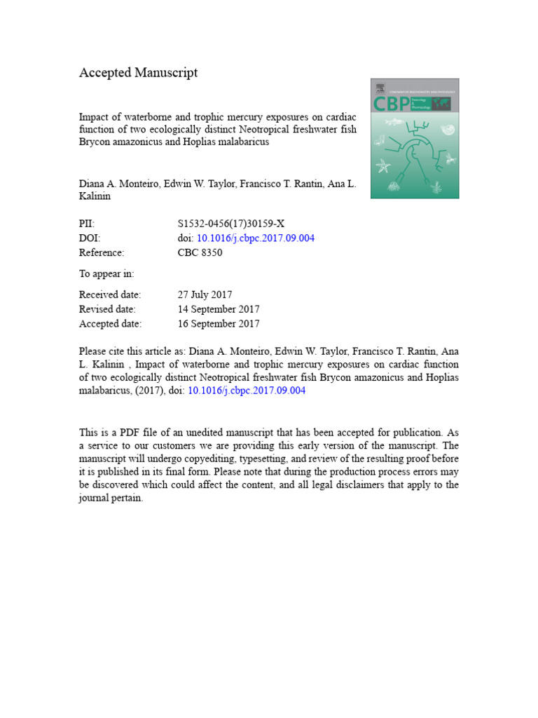 2017 Impact of Waterborne and Trophic Mercury Exposures On Cardiac ...