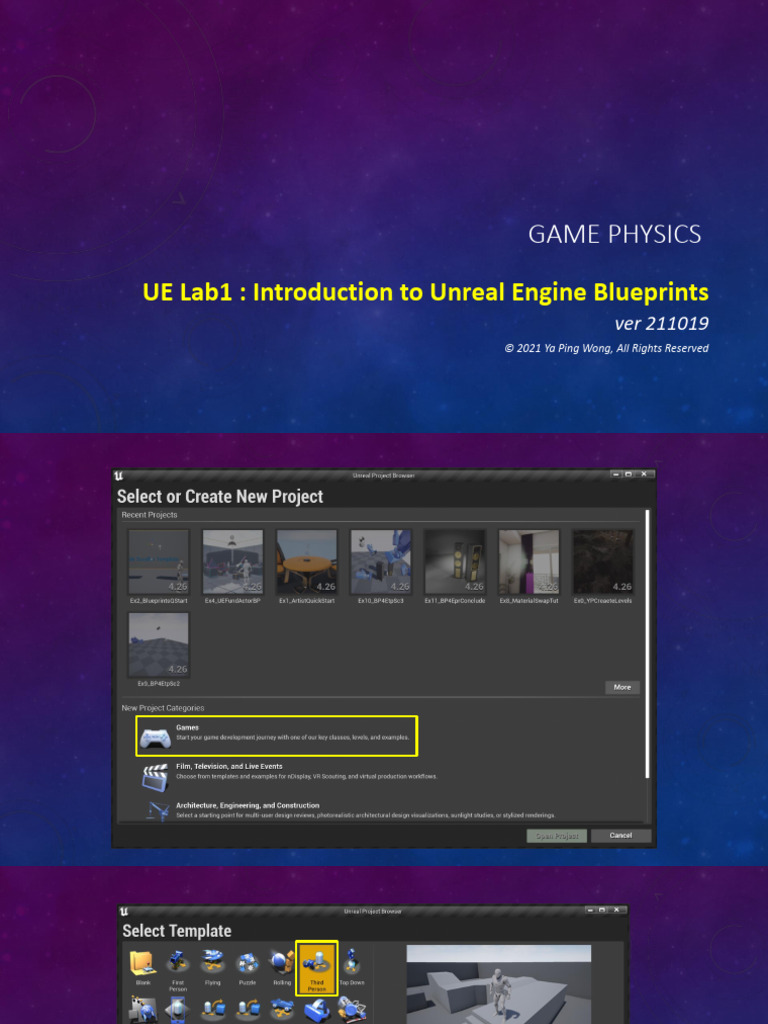 GPhy UELab1 IntroToBlueprints (Launchpad) 211023 | PDF