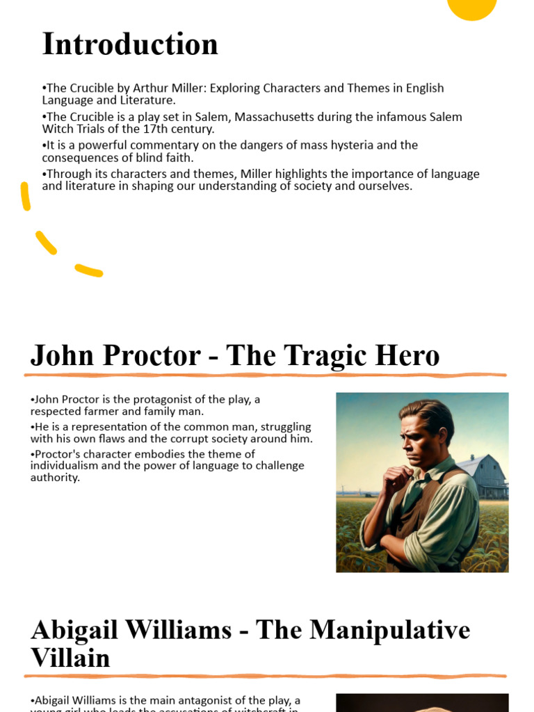 The Crucible Introduction and Themes | PDF