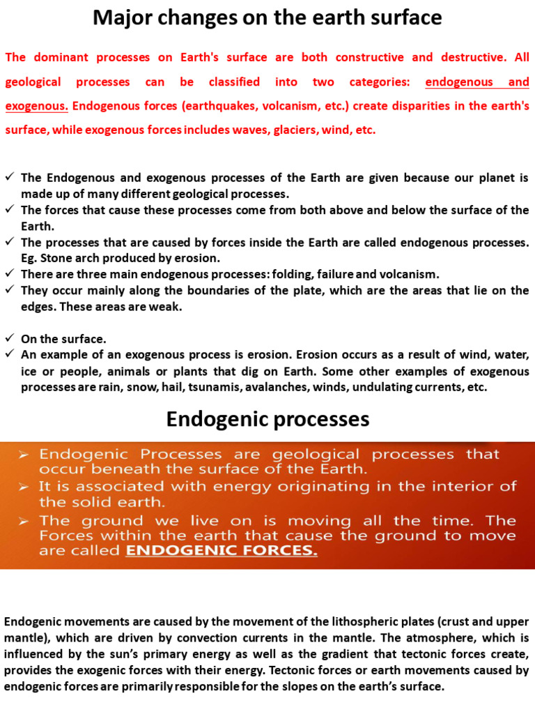 Earth's Surface: Processes and Changes | PDF | Earth Sciences | Earth
