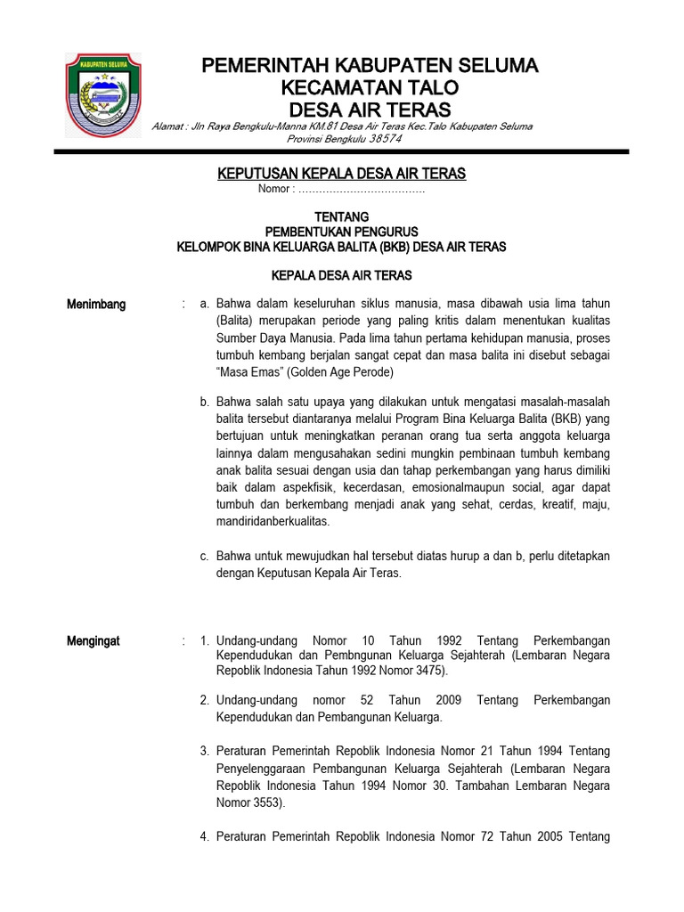 SK Poktan BKB Air Teras | PDF