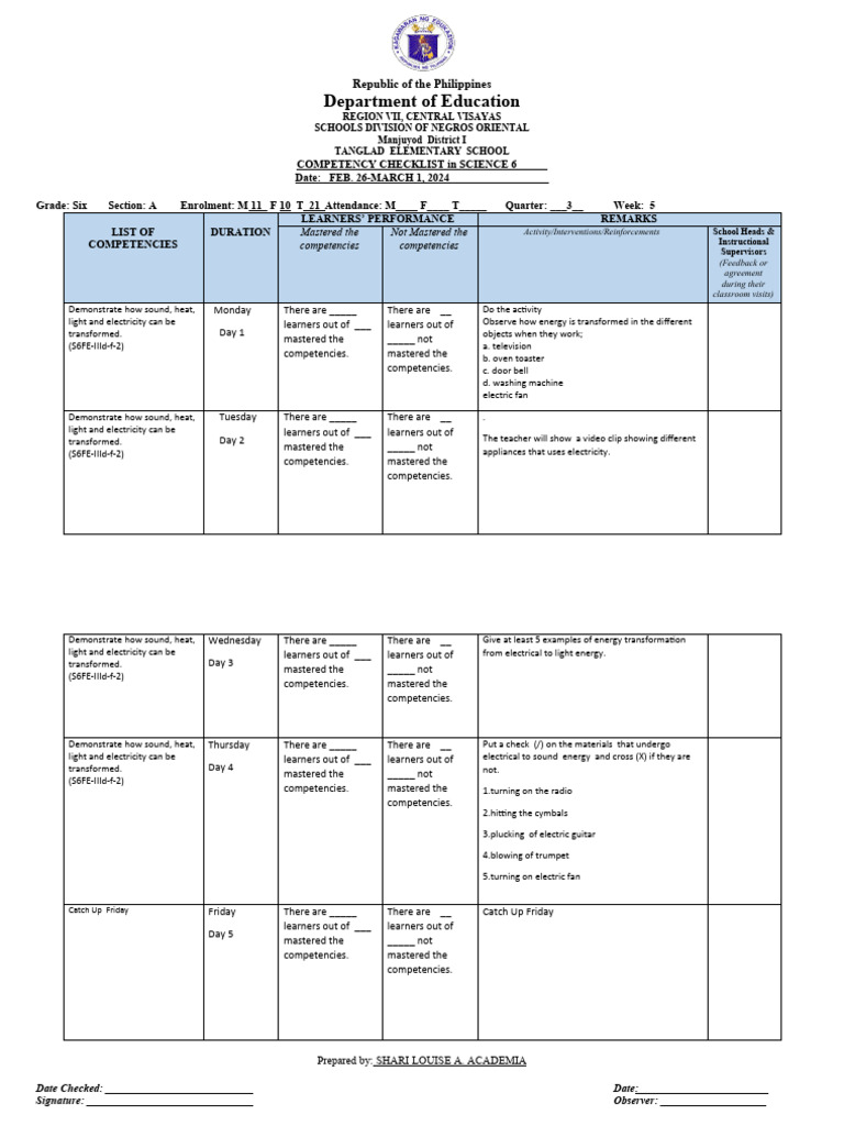 Scie Quarter 3 Week 5 | PDF | Learning | Behavior Modification