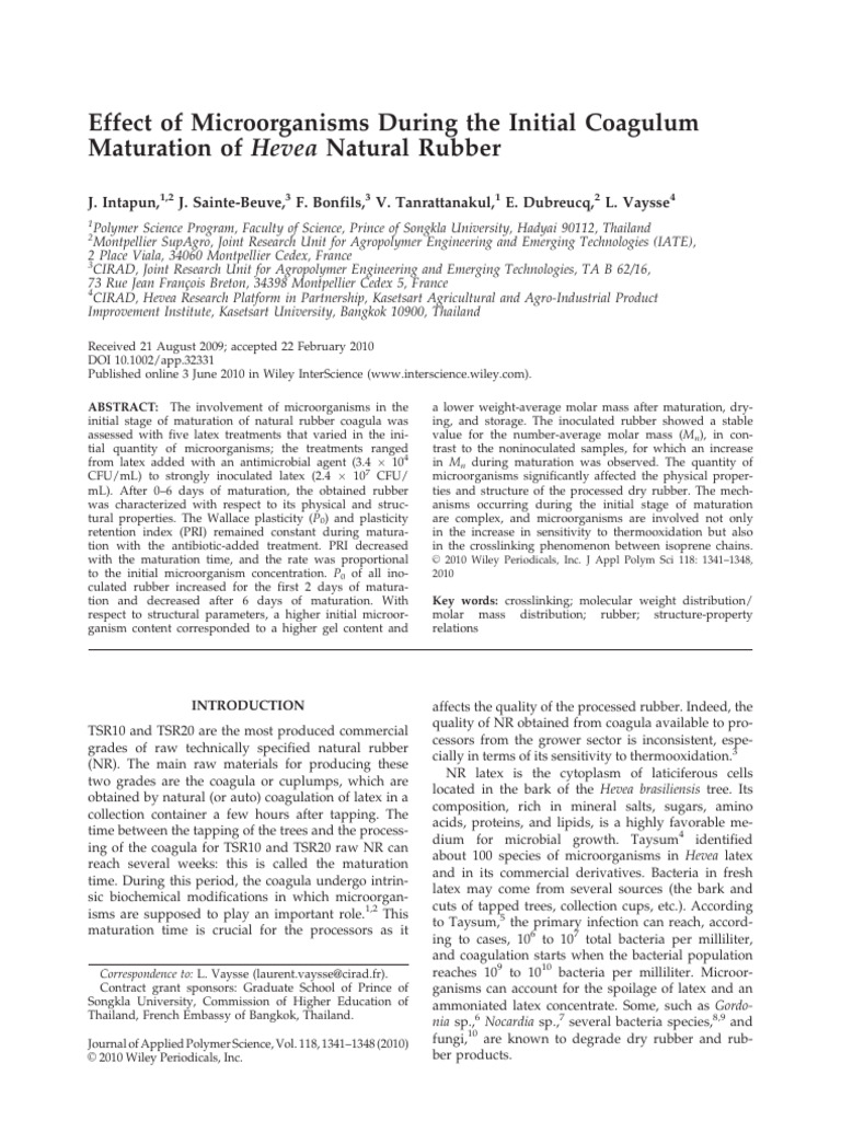 Effect of Microorganisms During The Initial Coagulum Maturation | PDF ...