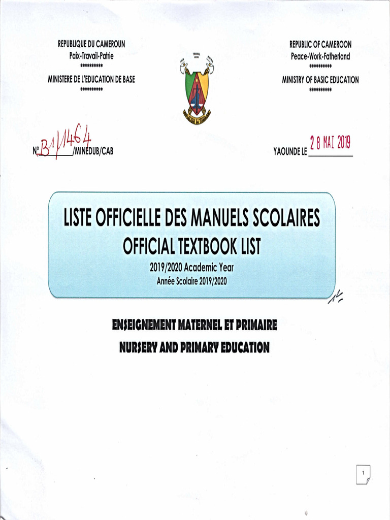 Textbooks List Nursery Primary 2019 2020 | PDF