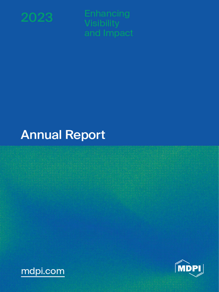 2023 Annual Report Mdpi | PDF | Academic Journal | Open Access