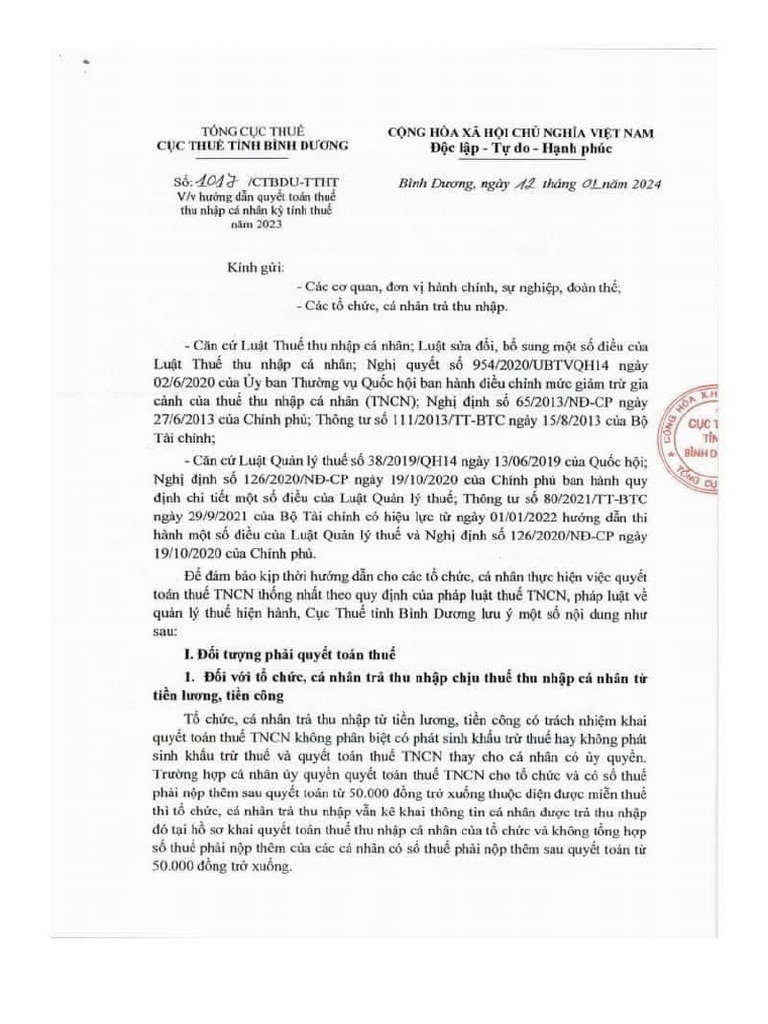 CV 1017 - QT Thue TNCN 2023 | PDF