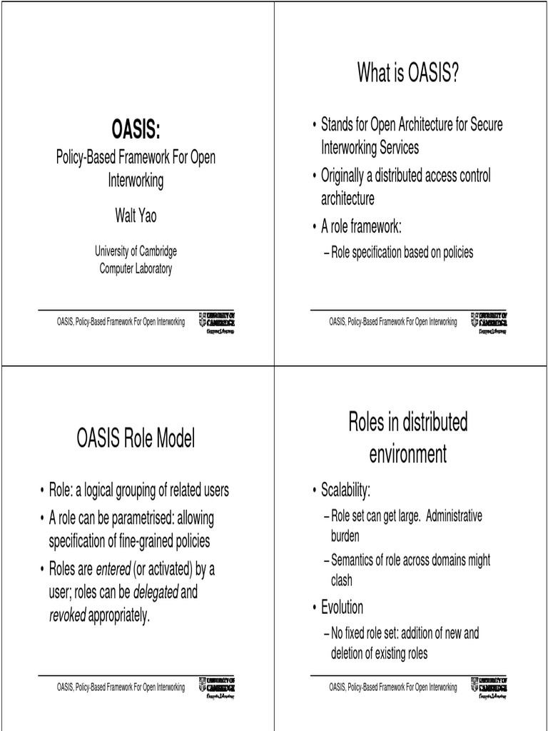 OASIS Framework for Role-Based Policies | PDF | Information Technology ...