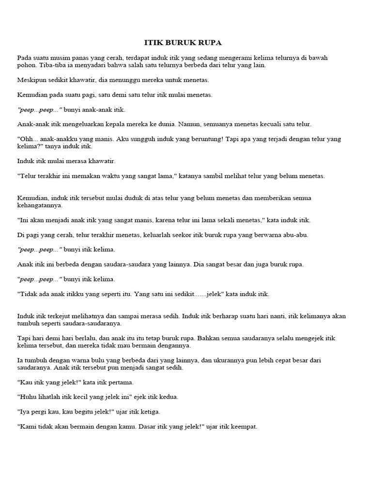 Itik Buruk Rupa | PDF | Dewasa Muda | Fiksi Umum