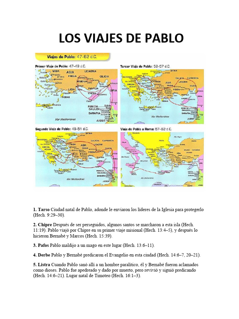 Los Viajes de Pablo y Jesus | PDF | Pablo el apóstol | Bernabé