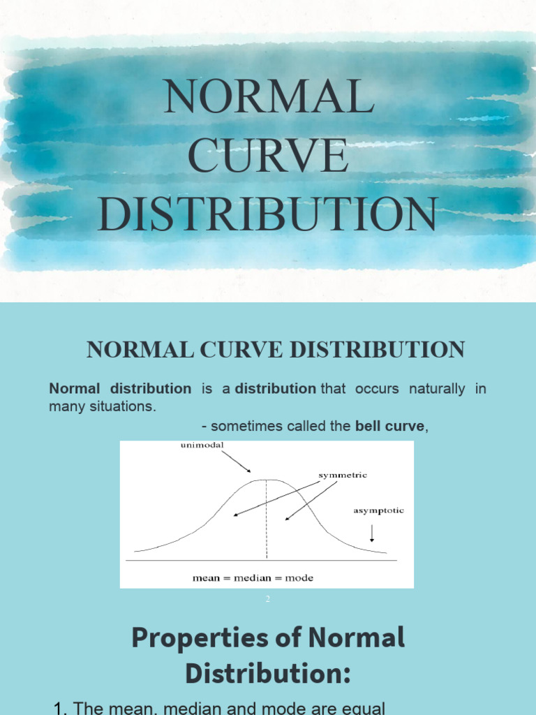 Normal Curve Distribution Pdf Area Standard Score