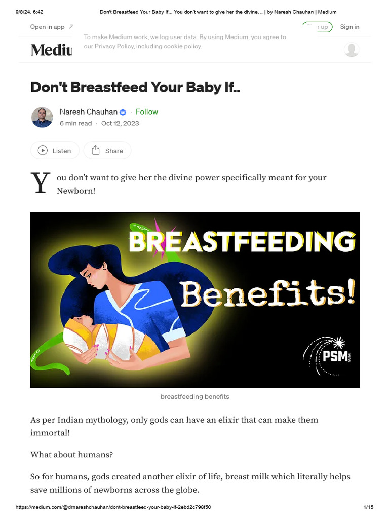 Don't Breastfeed Your Baby If... You Don't Want To Give Her The Divine ...