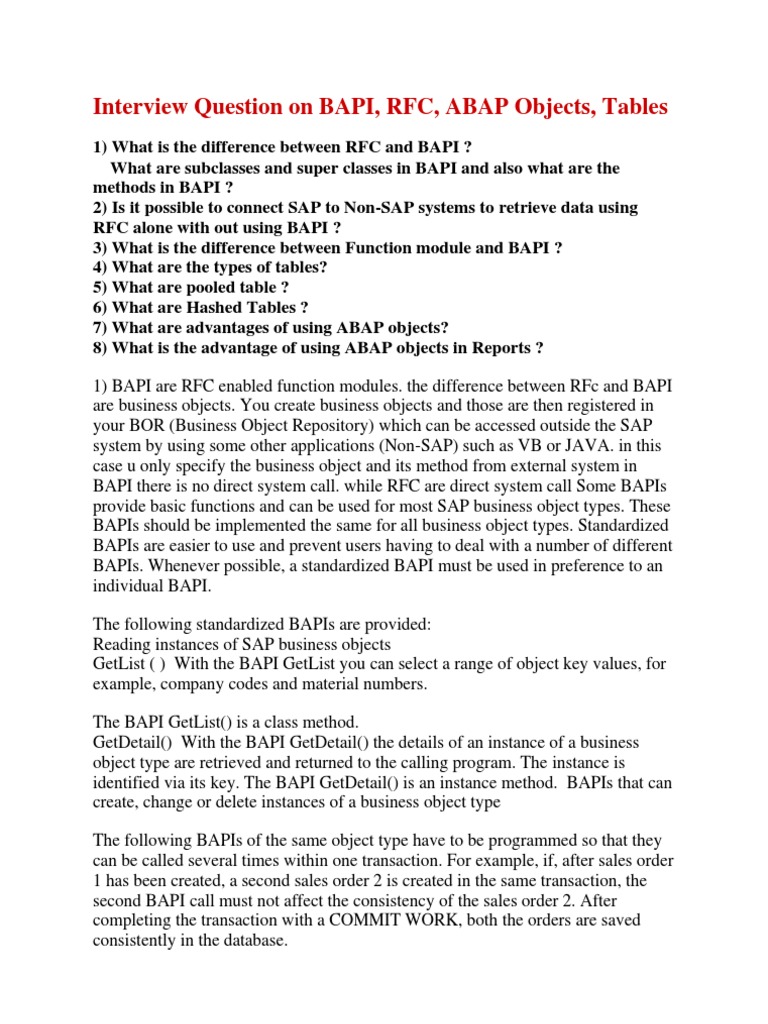 An In-Depth Guide to ABAP Programming Concepts: Tables, RFCs, BAPIs, ABAP Objects, and More ...
