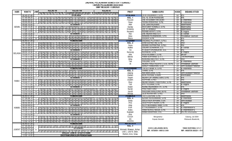 Jadwal 2425 SMT1 PAI | PDF