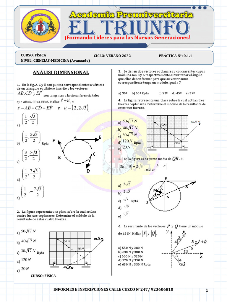 Análisis Vectorial CM Avanzado | PDF | Vector Euclidiano | Triángulo