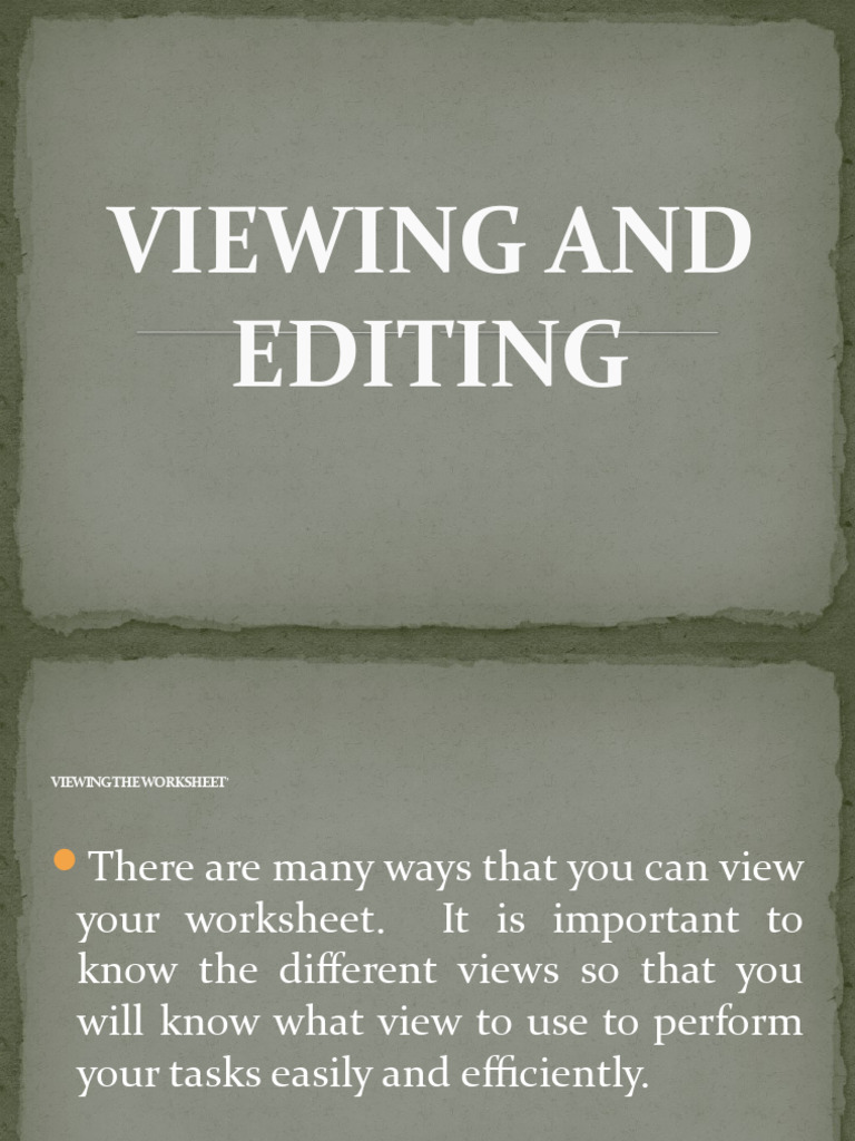 q3 Lesson 1 Veiwing and Editing | PDF | Window (Computing) | Menu (Computing)