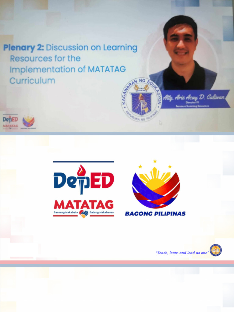 Policy Guidelines On The MATATAG Curriculum Implementation - 2 | PDF | Educational Technology ...