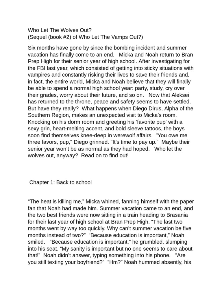 Who Let The Wolves Out - IJ Hidee | PDF | Mystery, Thriller & Crime Fiction