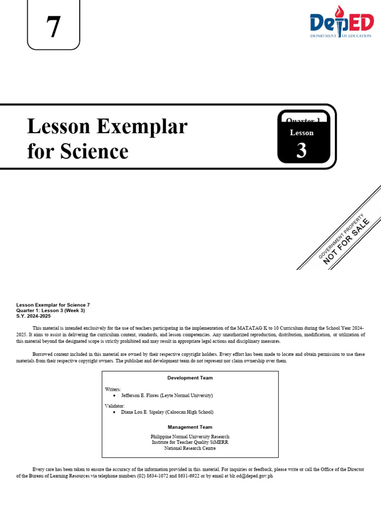 Q1 - LE - Science 7 - Lesson 3 - Week 3 | PDF | Freezing | Liquids