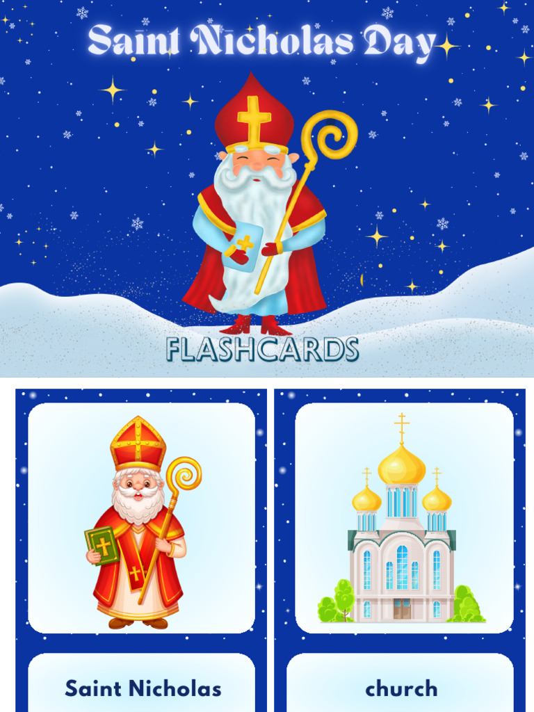 Flashcards Saint Nicholas Day | PDF