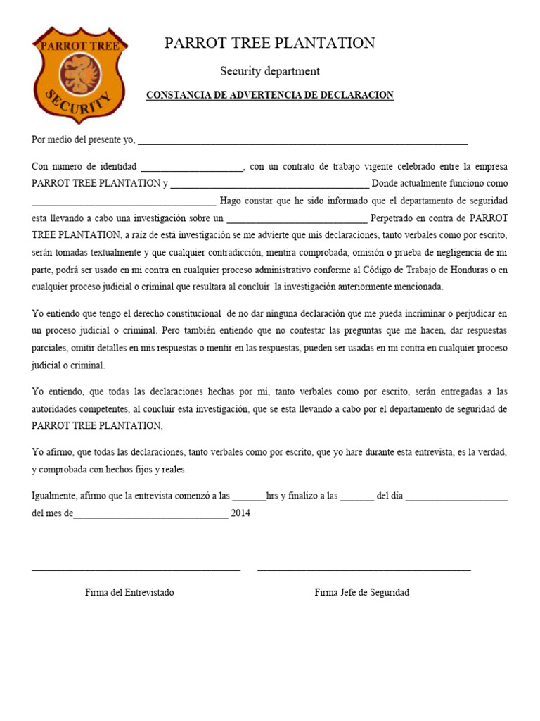 Declaration Spanish | PDF | Crecimiento personal y profesional | Derecho