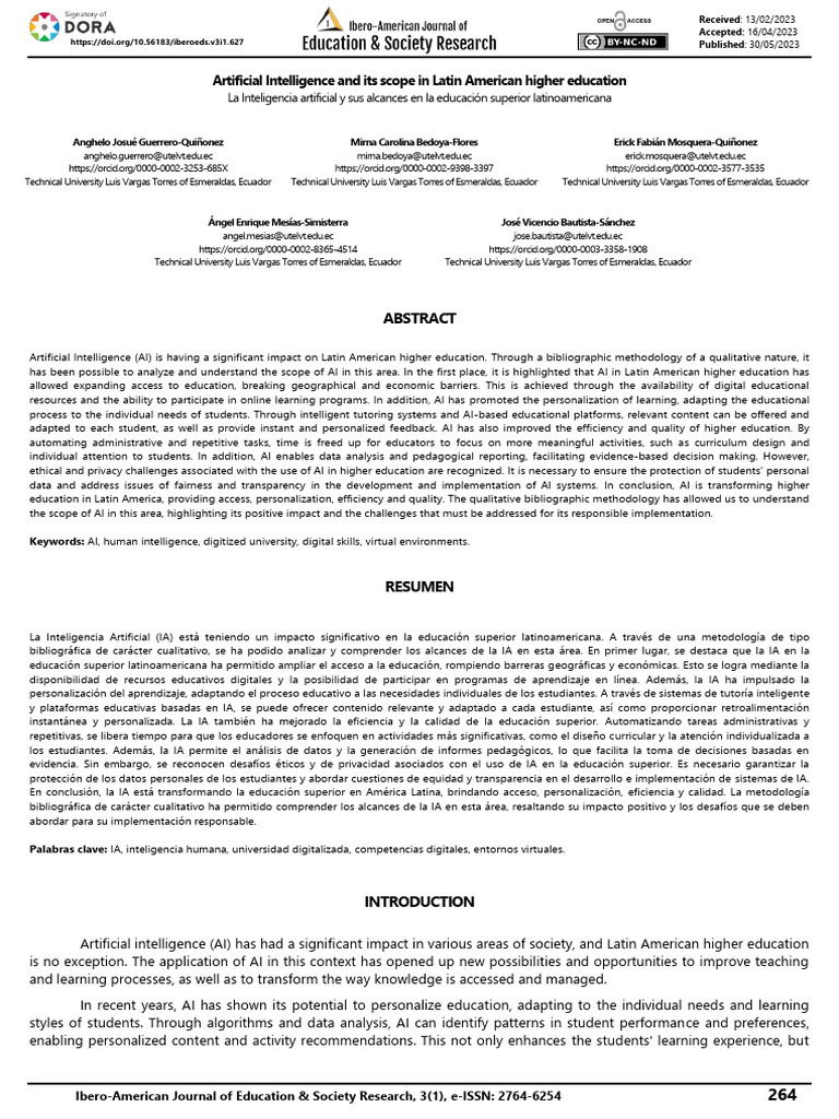 AI in Latin American Higher Ed | PDF | Intelligence (AI) & Semantics ...