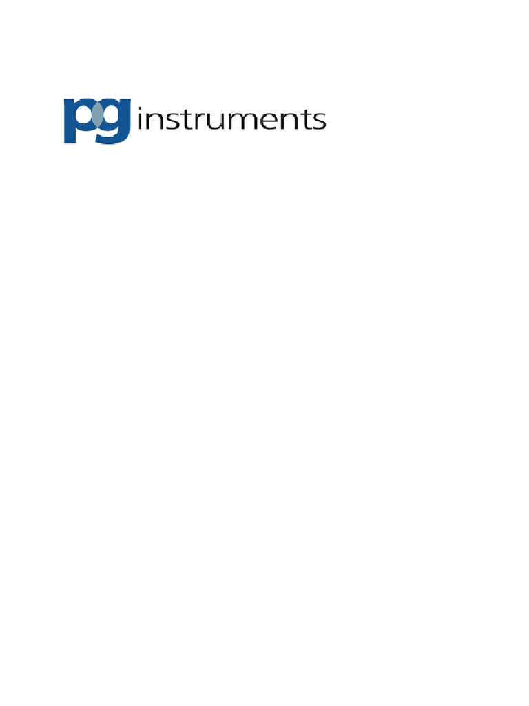 PG Instruments | PDF