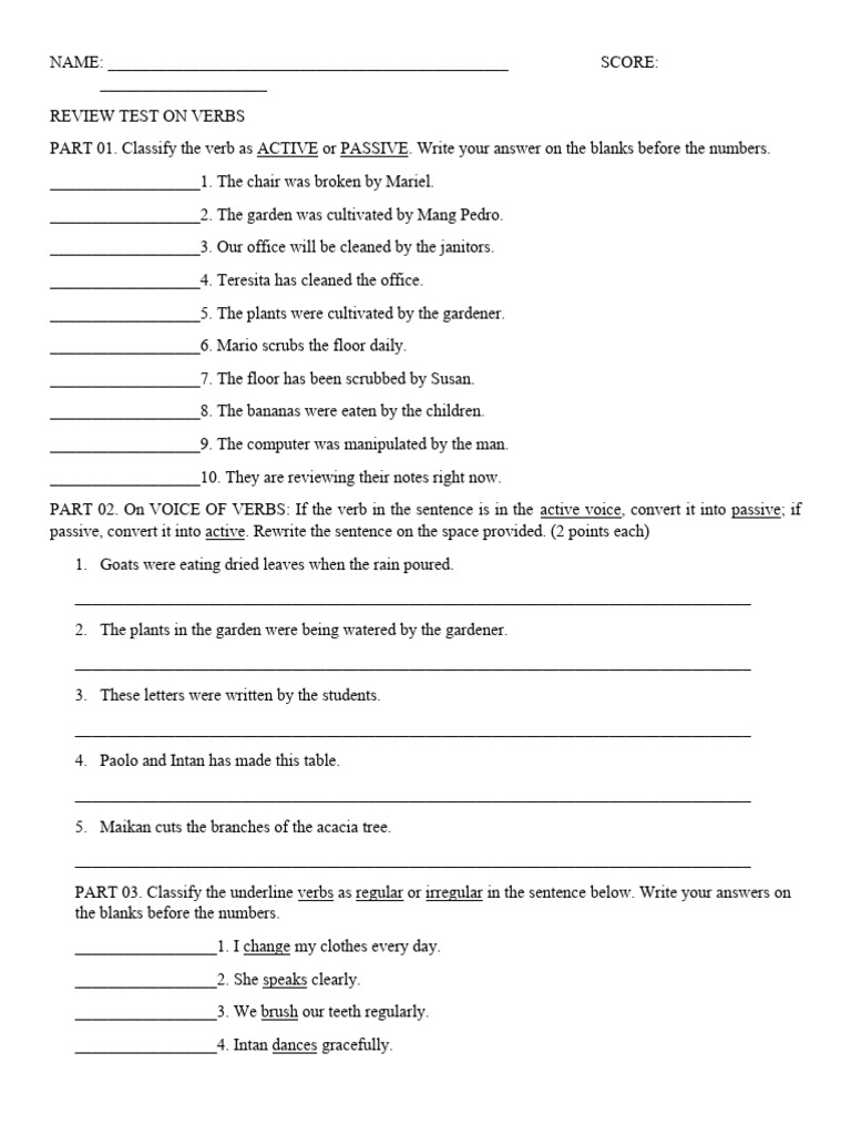 Verbs | PDF | Verb | Grammatical Tense