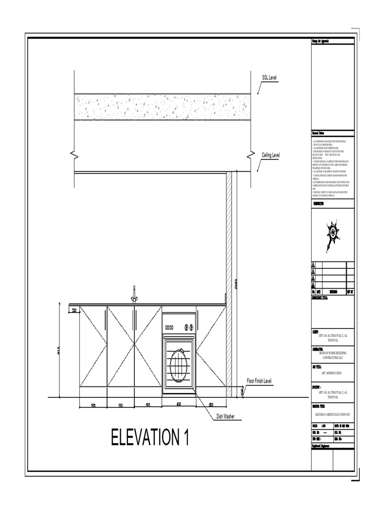 110 Kitchen Elevation 1 Pdf Civil Engineering Building Engineering