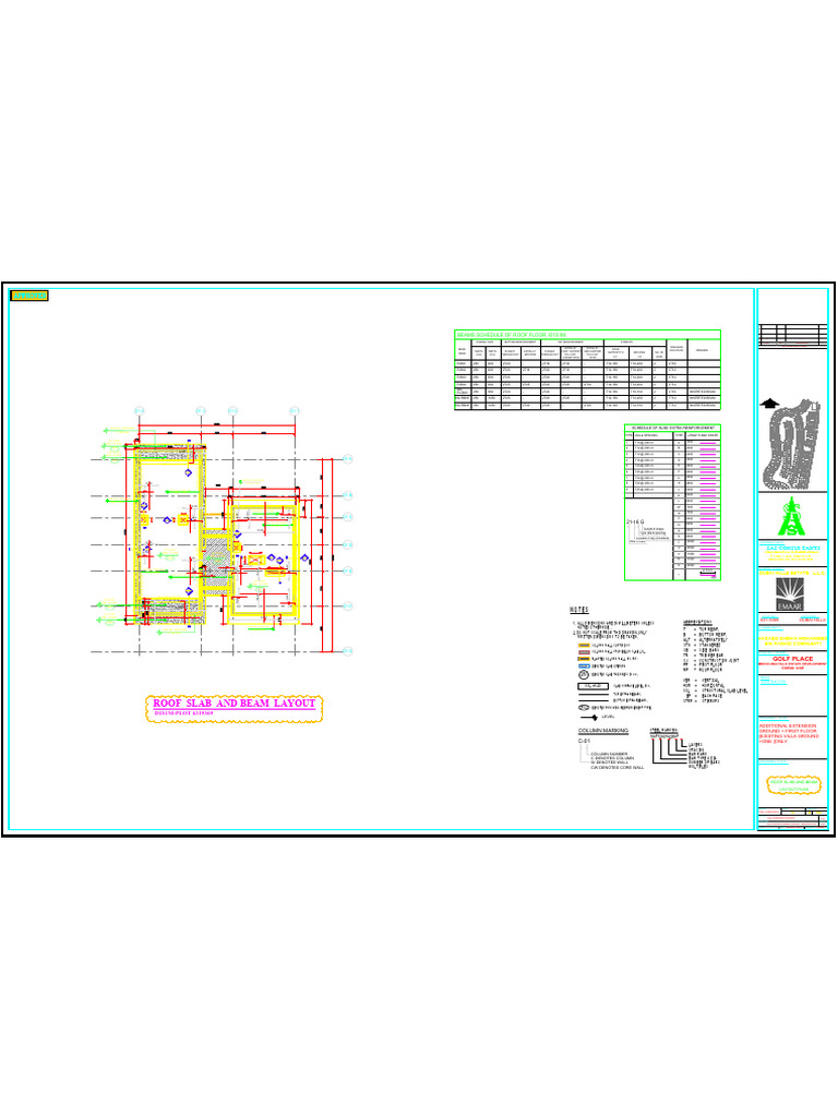 Roof Slab and Beam Layout: D1.1 D1.2 D1.3 D1.4 | PDF
