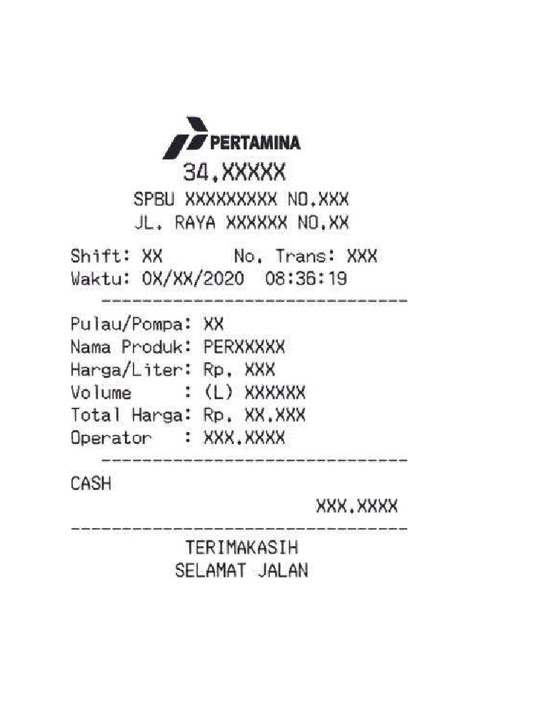 PDF Struk Bensin Editan | PDF