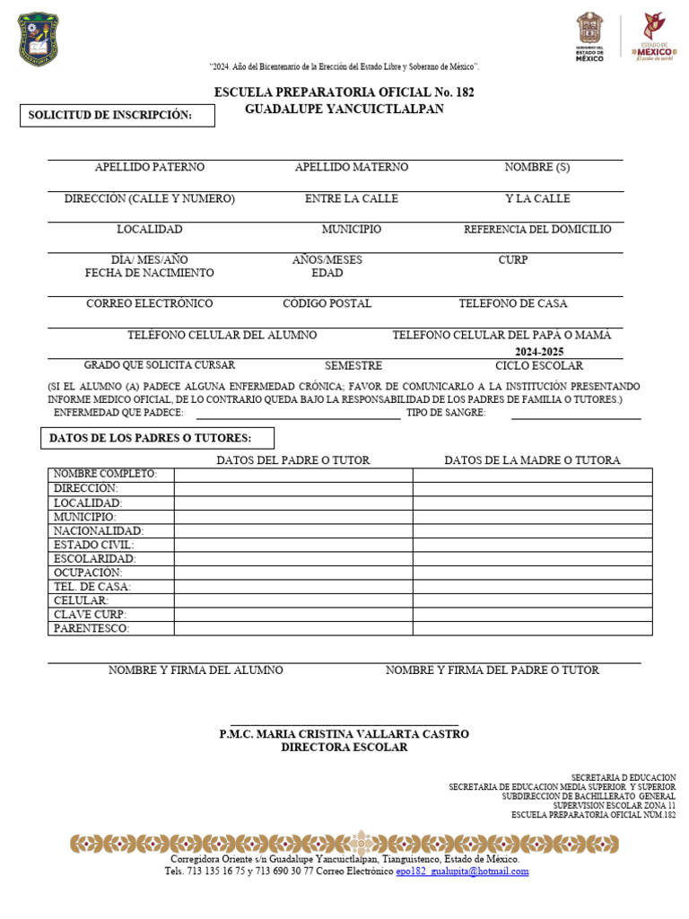 Solicitud Inscrip 24 25 | PDF